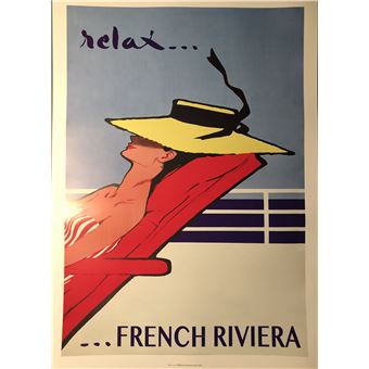 French Riviera - Relax - 50x70 cm - AFFICHE / POSTER - Achat & prix | fnac