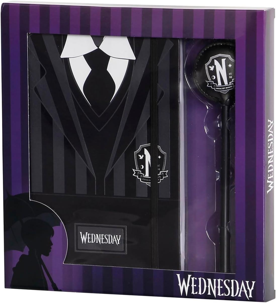 Gift Box Notebook A5 + Stylo Uniform Wednesday Addams - Bloc note ...