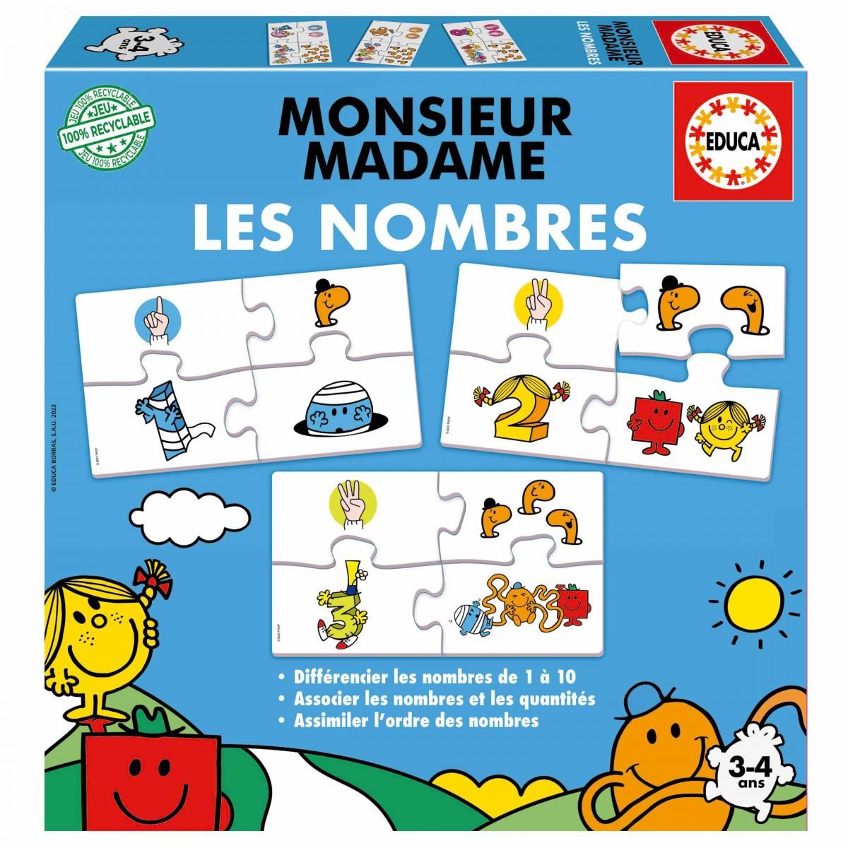 Les nombres Monsieur et Madame - Jeu chiffres et calcul - Achat & prix | fnac