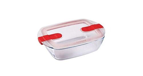 Pyrex - cook & heat - plat rectangulaire en verre avec couvercle ...