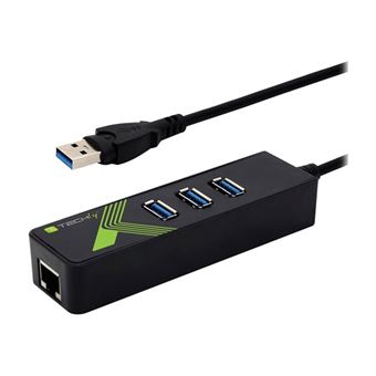 TECHly USB3.0 Gigabit Ethernet Adapter Converter with 3-Port Hub ...