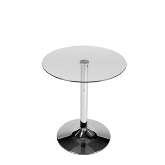 Table ronde en verre 70 cm de hauteur , Verre clair - Achat & prix | fnac