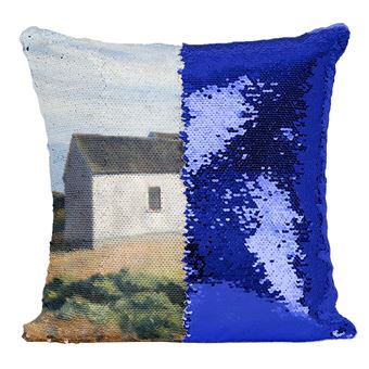 Fabulous Coussin avec Housse Sequin - Paillettes Bleu Ryder's House ...