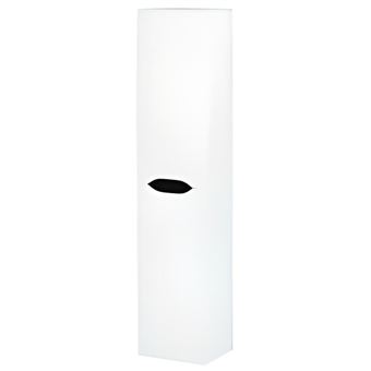 Colonne Meuble salle de bain en melamine laque blanc brillant ...