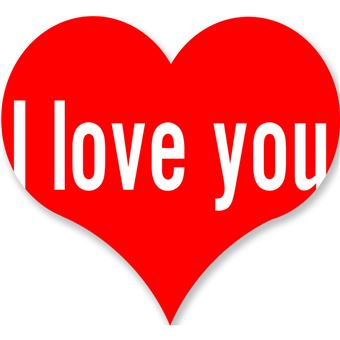 I love you - 10x9cm - Sticker/autocollant - Autocollant et sticker ...