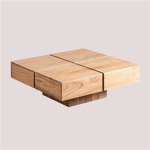 SKLUM Table Basse en Bois Sauris Brun Acacia - Achat & prix | fnac