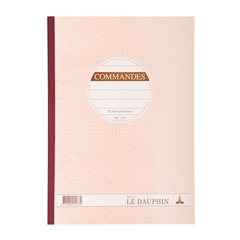 Cahier de commande Manifold Le Dauphin autocopiant A4 50 pages triple ...