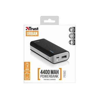 Batterie Power Bank Trust Urban Revolt Primo 4400 Li-Ion 4400 mAh noir ...
