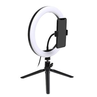 Pack vlogging Ring Light Couleurs réglables et Trépied XL et Trépied de bureau Casr Streamer Rig ...