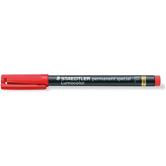 STAEDTLER - Lumocolor Marqueur permanent spécial 319F, rouge ...