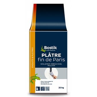 Plâtre fin sac de 25kg - BOSTIK - TARGA - Colle et produits de fixation ...
