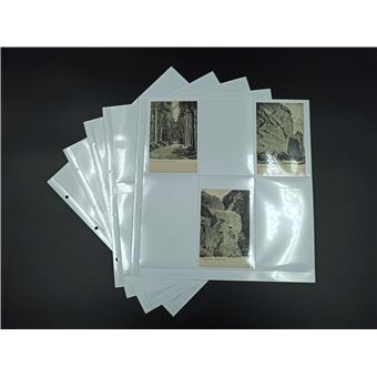 feuilles safe au format 33x33 - lot de 5 pour cartes postales anciennes ...