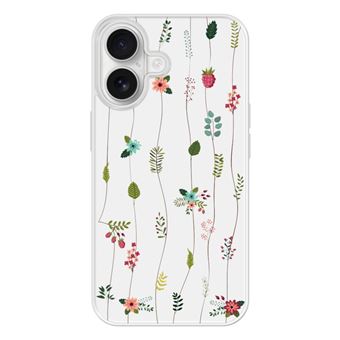 Coque renforcée rigide - Compatible iPhone 16 - design montee de fleurs ...