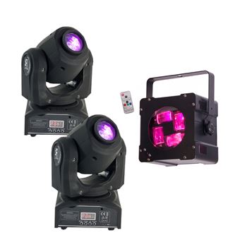 Pack Jeux de Lumière 2 Lyres Gobos Party-SPOT7 DMX - 1 Jeu de Lumière 4 ...