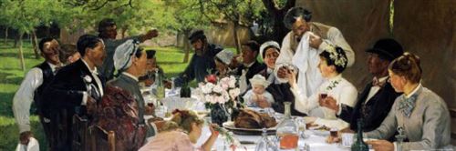 Albert Auguste Fourié Poster Reproduction - Un Repas De Noces À Yport ...