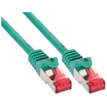 Câble de raccordement InLine® S / FTP PiMF Cat.6 PVC CCA 250 MHz, vert 10 m - Câbles réseau ...