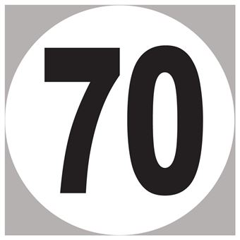 numéro 70 - 15x15cm - Sticker/autocollant - Autocollant et sticker ...