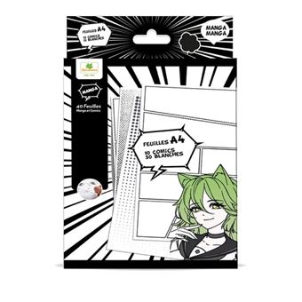 Manga - Bloc de feuilles Layout A4 - Dessin et coloriage enfant - Achat ...