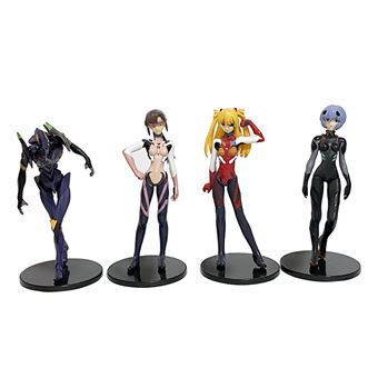 Set de 4 pièces Figurines Neon Genesis Evangelion 11 cm - Figurine de ...