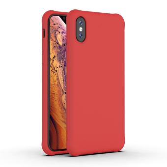 Coque en TPU mat anti-rayures rouge pour votre Apple iPhone X/XS 5.8 ...