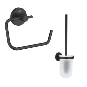 -33€21 sur Dérouleur de papier mural + porte balai WC GROHE Start noir ...