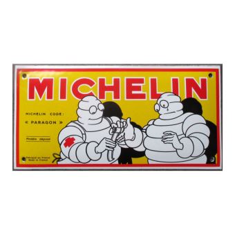 mini plaque emaillée michelin avec 2 bibendum pansement 20x10 cm deco ...