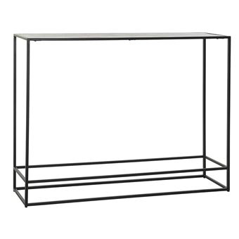 Console / Table console en aluminium coloris noir/dore - Longueur 110 x ...