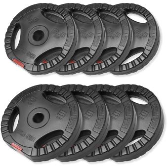 Disques de poids en plastique avec poignées - Lot de 30 KG (4 x 5 KG et ...