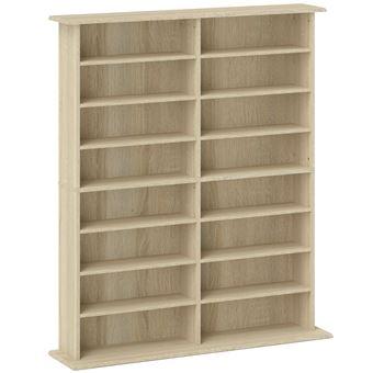Étagère range CD - meuble rangement CD DVD - 16 compartiments, 12 ...