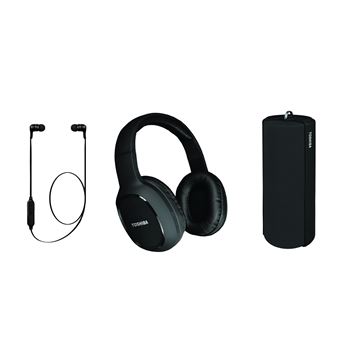 Trio Pack audio Bluetooth 3 en 1 : casques + écouteurs + enceinte Noir ...