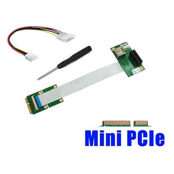 KALEA-INFORMATIQUE Riser Adaptateur PCIe vers miniPCIe avec nappe FPC fourni avec deux nappes de ...