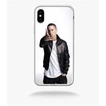 Coque hip hop rap us eminem compatible apple iphone 10 bord transparent ...