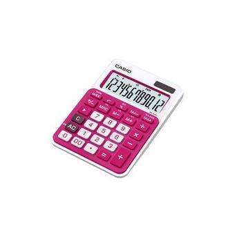 Casio MS-20NC - Calculatrice de bureau - 12 chiffres - panneau solaire, pile - rouge ...