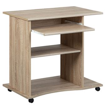 LIST - Meuble Informatique sur Roulettes Aspect Bois - Altobuy - Achat ...