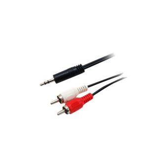 equip - Câble audio - RCA x 2 mâle pour mini jack stéréo mâle - 2.5 m ...