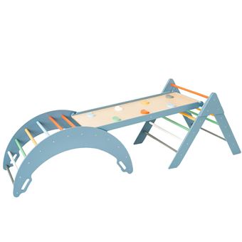 MonMobilierDesign LOU Ensemble triangle de Pikler avec rampe et arche d ...