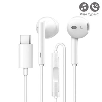 Ecouteurs filaires blanc entrée Type C [®] - Casque audio - Achat ...