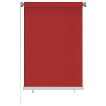 vidaXL Store roulant d'extérieur 100x140 cm Rouge PEHD - Achat & prix ...