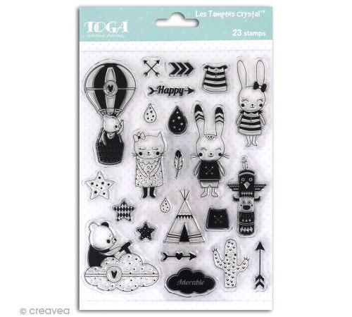 Tampon crystal Toga - Léonard et Joséphine - 23 pcs - Tampons encreurs ...