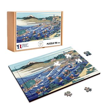 Puzzle en bois 96 Pièces Fabulous - Hokusai Estampe Mont Fuji Depuis ...