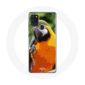 Coque Samsung Galaxy A21S Aras Perroquet Orange vert Maniacase - Coque ...