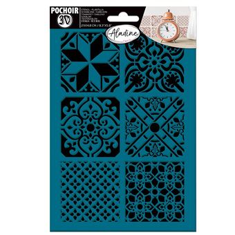 Pochoir 3D - Carreaux - Aladine - Autres accessoires de dessin et peinture - Achat & prix | fnac