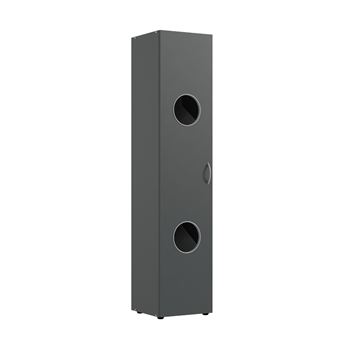 Armoire à linge avec 2 tablettes coloris graphite - longueur 40 x ...