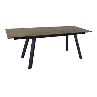 Table de jardin Agra, plateau à lames Fundermax® hpl - graphite/cave ...
