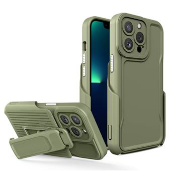 Coque en TPU anti-chute avec béquille à clip amovible pour votre iPhone ...