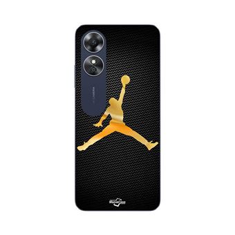 Coque Oppo A17 Jordan logo 23 nike basketball couleur dorée Maniacase ...