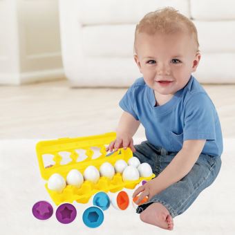 Couleur et Forme Sorter Assortiment d'oeufs d'apprentissage jouet ...