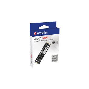 Verbatim Vi3000 - SSD - High Endurance - 256 Go - interne - M.2 2280 - PCIe 3.0 x4 (NVMe) - SSD ...