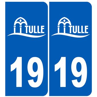 immatriculation Tulle 19 - Sticker/autocollant - Autocollant et sticker ...