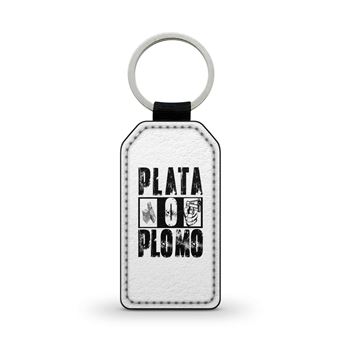 Porte-clé Narcos Plata o Plomo pablo escobar Noir en Simili Cuir Coque ...